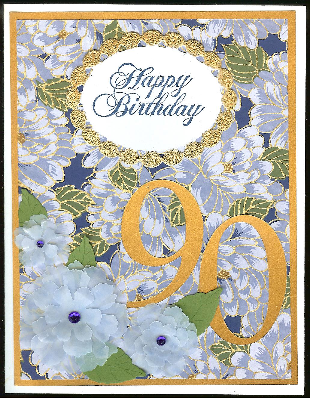 90th Birthday Card 90th Birthday Card