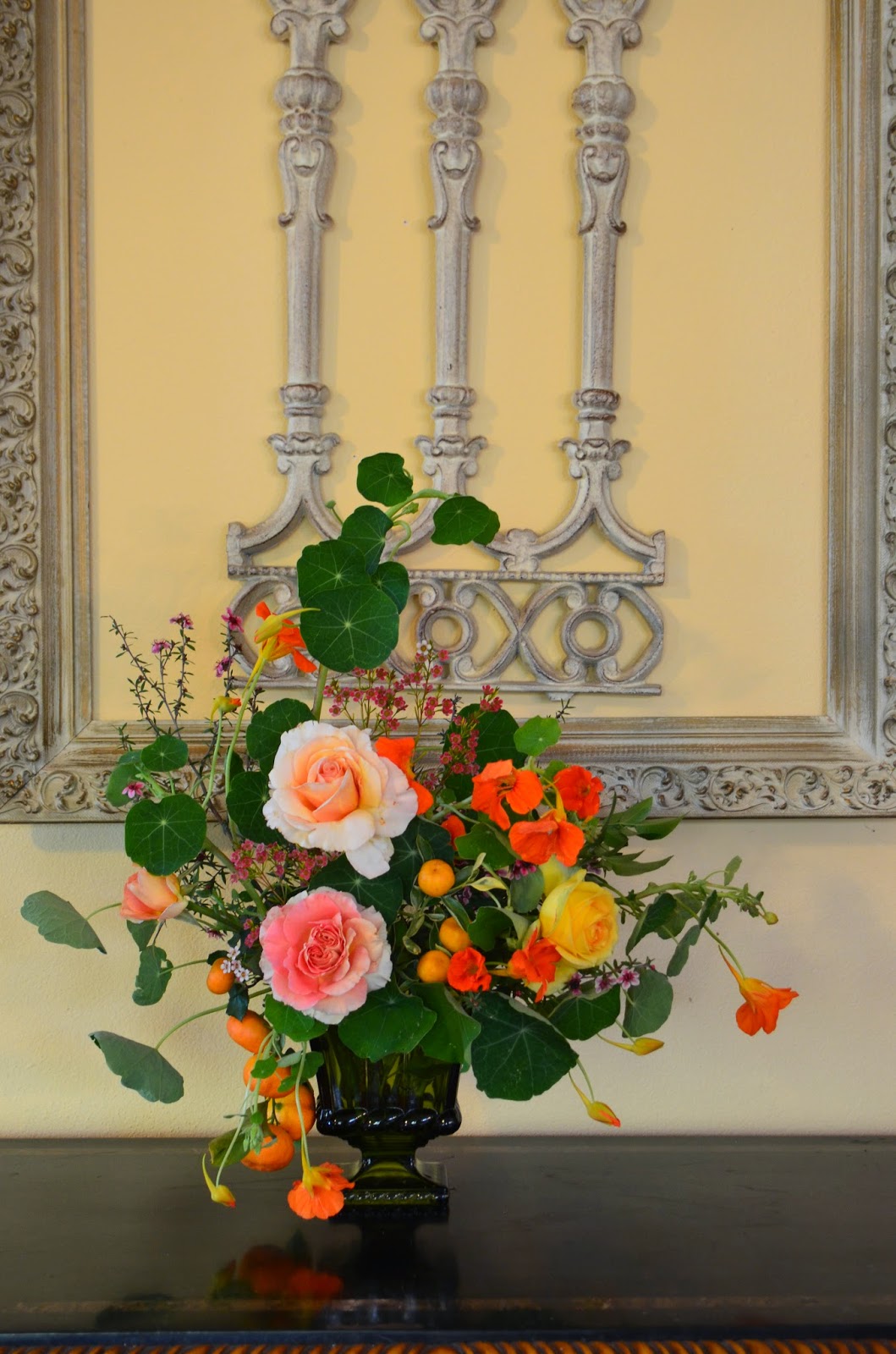 Entertaining From an Ethnic Indian Kitchen: Spring flowers from the garden