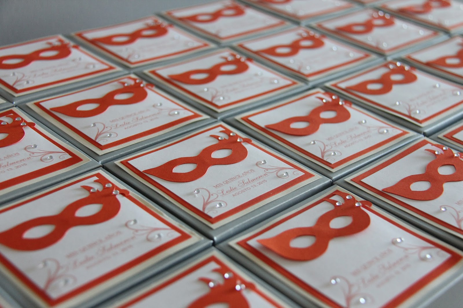 Jinky's Crafts & Designs: Handmade Masquerade Quinceanera Invitations ...