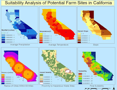 Geography 168: Final Project: Suitability Analysis in California