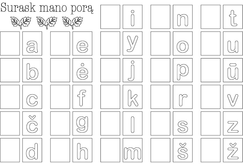 Molio vaikai: Žaidimai su raidėmis