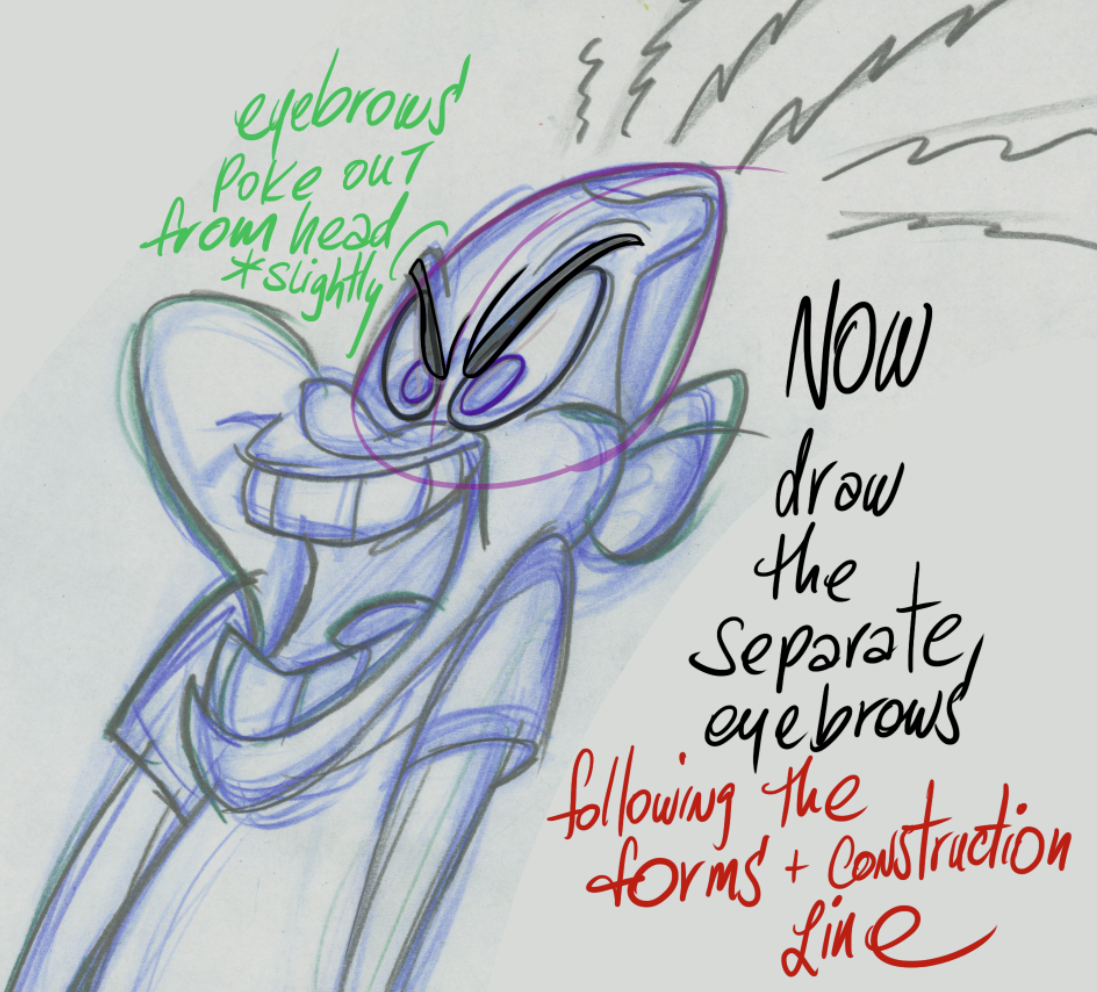 John K Stuff: Inking: Eyes and Eyebrows Construction