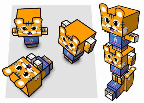 UPC 2014 Limited Edition: Tricky Tiger Trio Papercraft | Papercraft ...