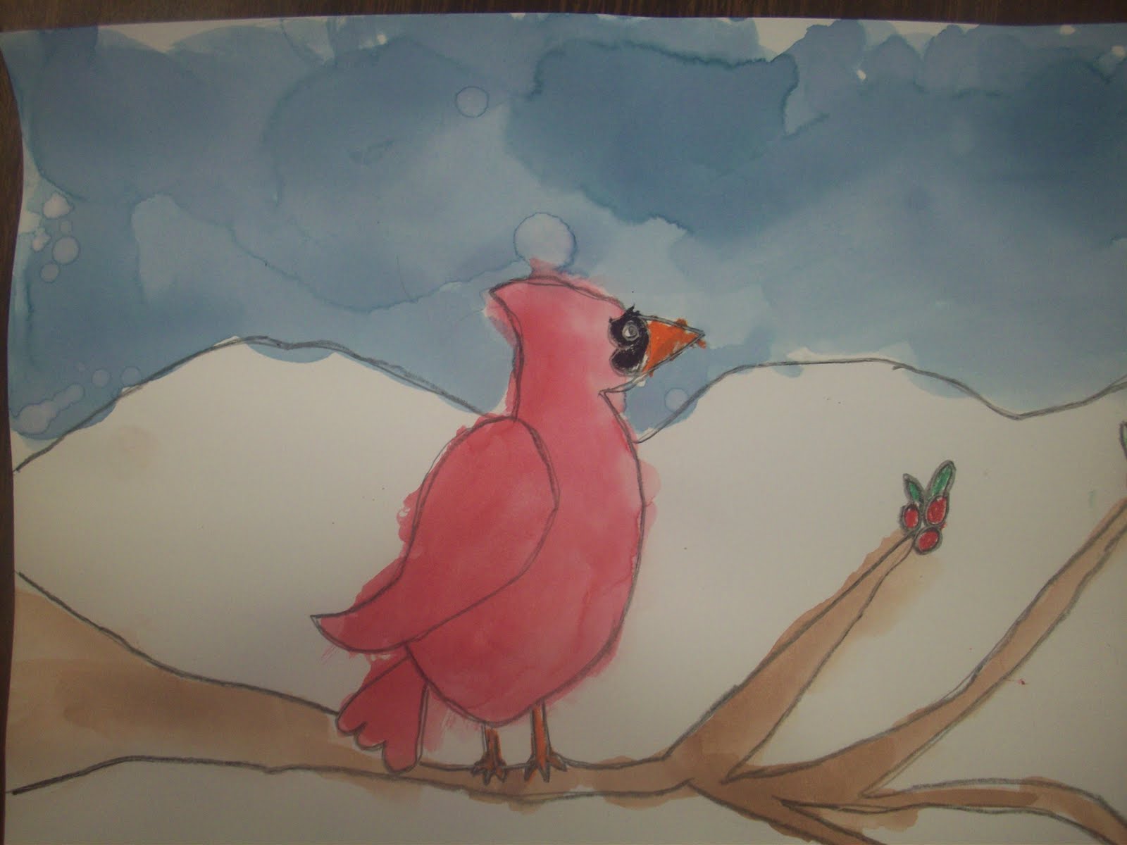 Mrs. Porter's Palette: 2nd Grade Winter Cardinals
