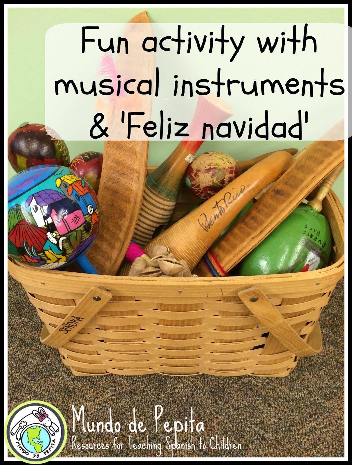 Fun and easy activity to do with musical instruments and Feliz navidad ...