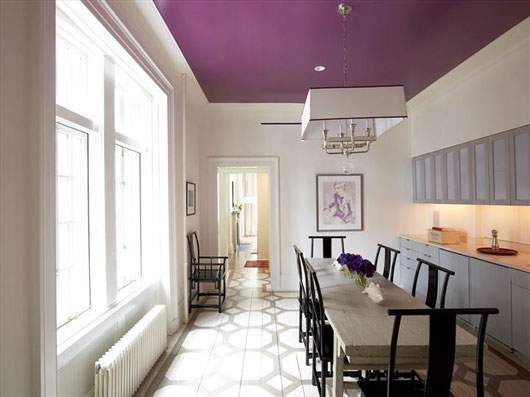 Eye For Design: Decorate With Boldly Painted Contrast Ceilings