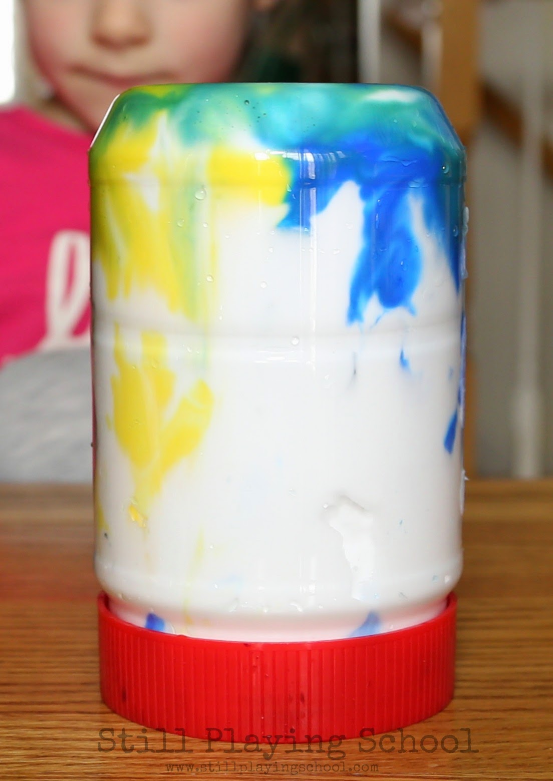 Marble Color Mixing Discovery Bottle | Still Playing School