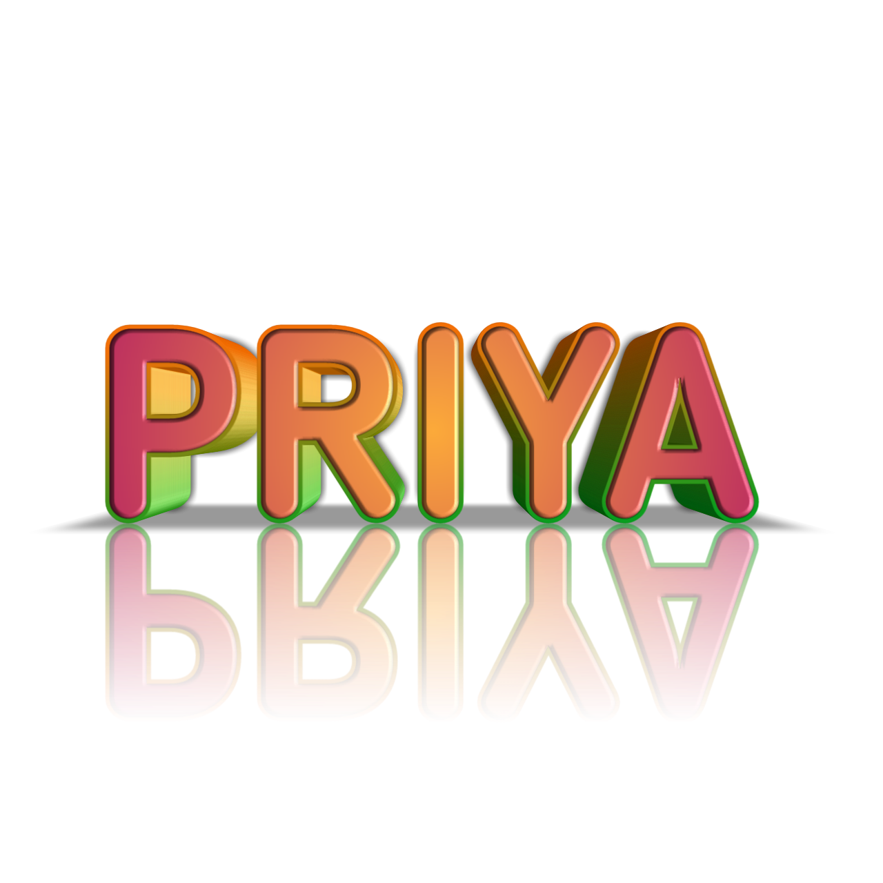 Priya 3d name PNG image