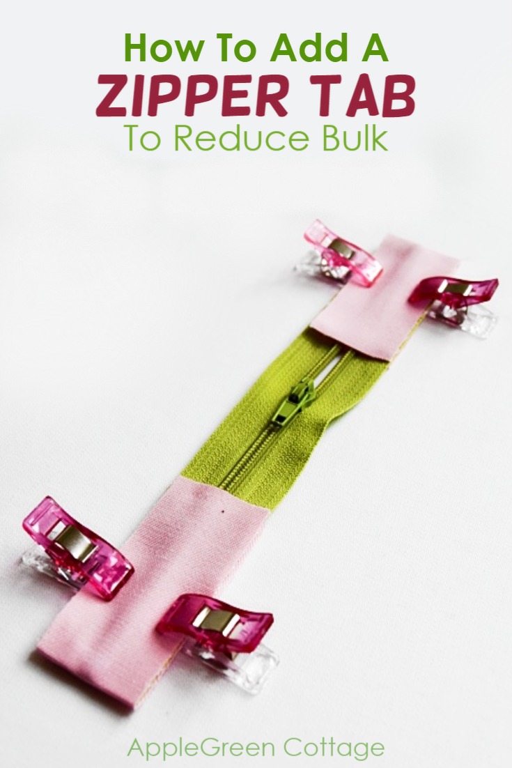 How To Sew A Zipper Tab To Reduce Bulk AppleGreen Cottage how-to-sew-a-zipper-tab-to-reduce-bulk-applegreen-cottage