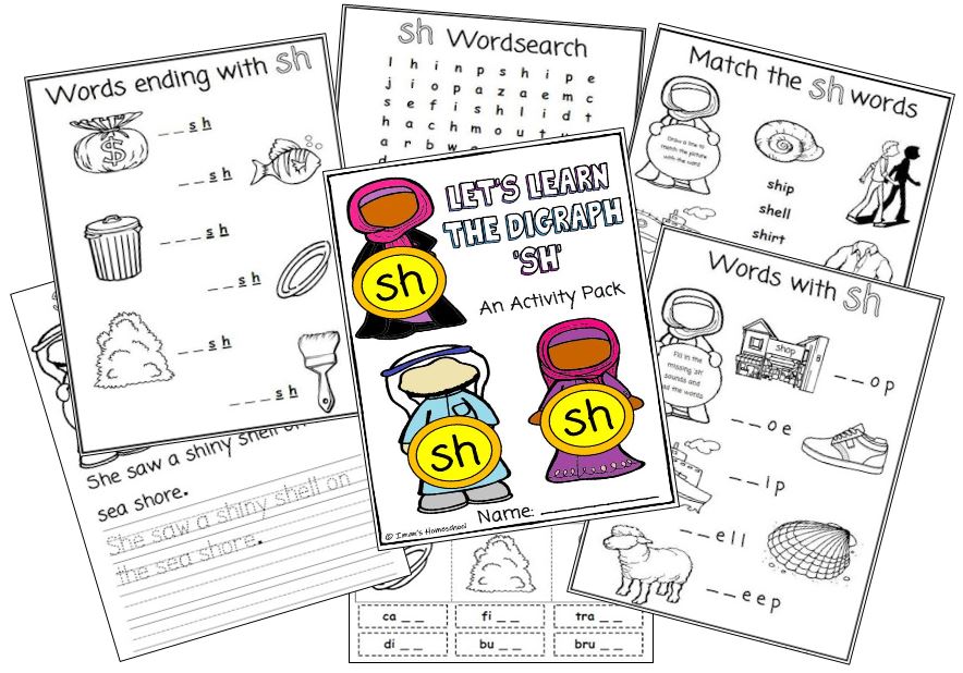 Iman's Homeschool ~ The Curriculum: Let's Learn the Digraph - 'SH ...