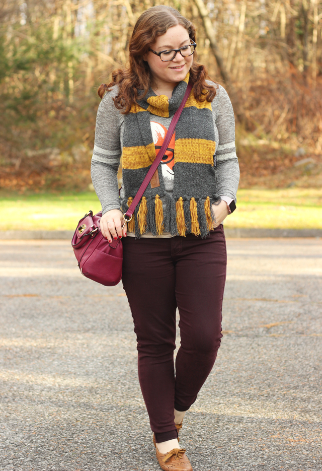 Sincerely, Sara | Style & Books: Outfit: Nerdy Hufflepuff