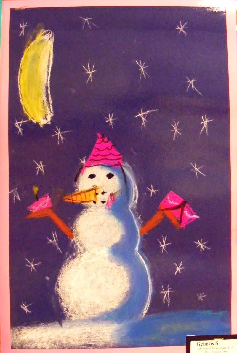 Suffield Elementary Art Blog!: Fourth Grade Snowmen!