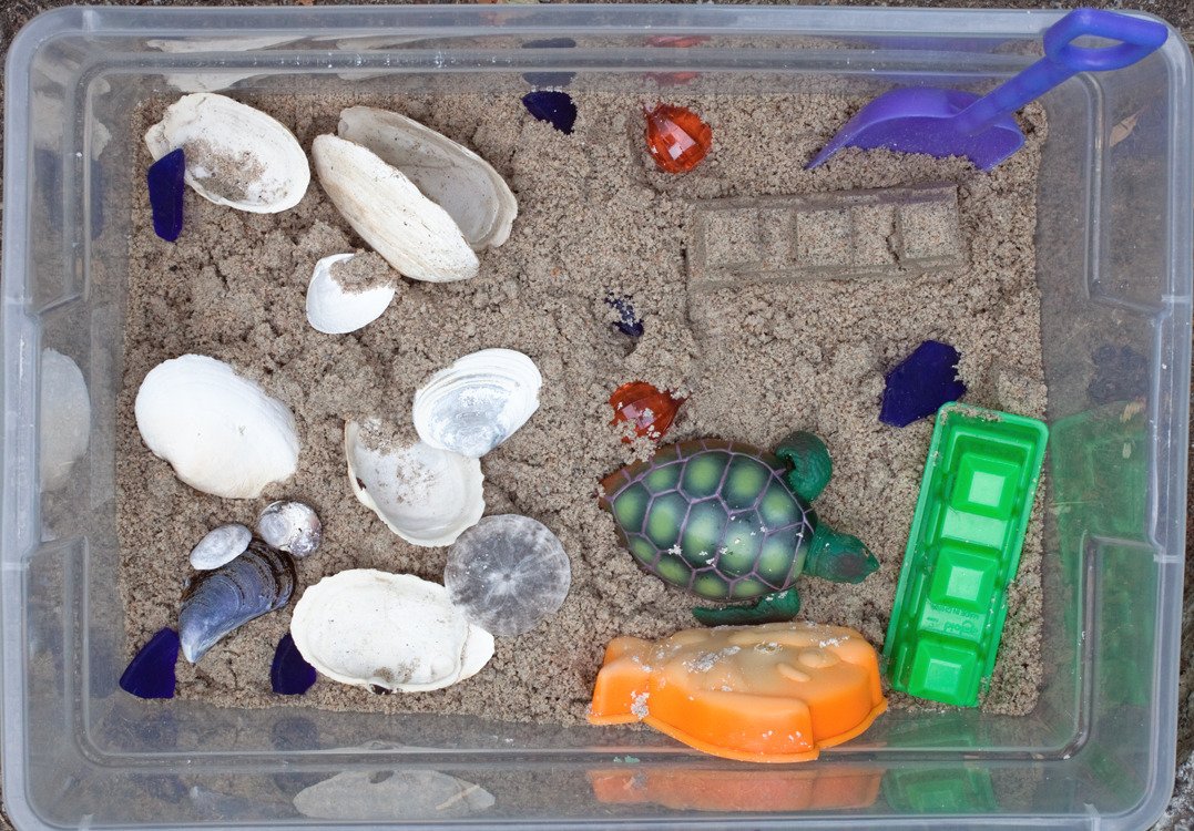 Snails and Puppy Dog Tails: Sandy Sensory Bins