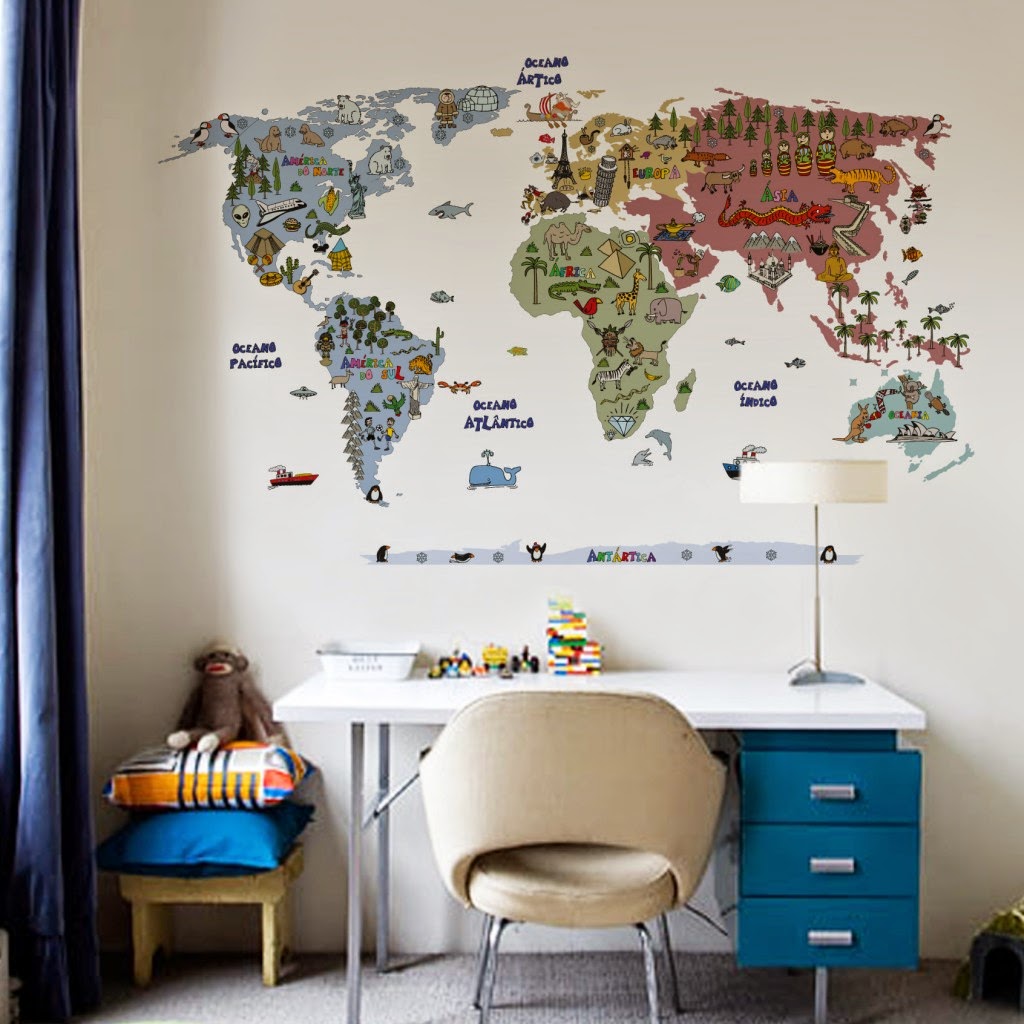 Mapa Mundi Papel De Parede