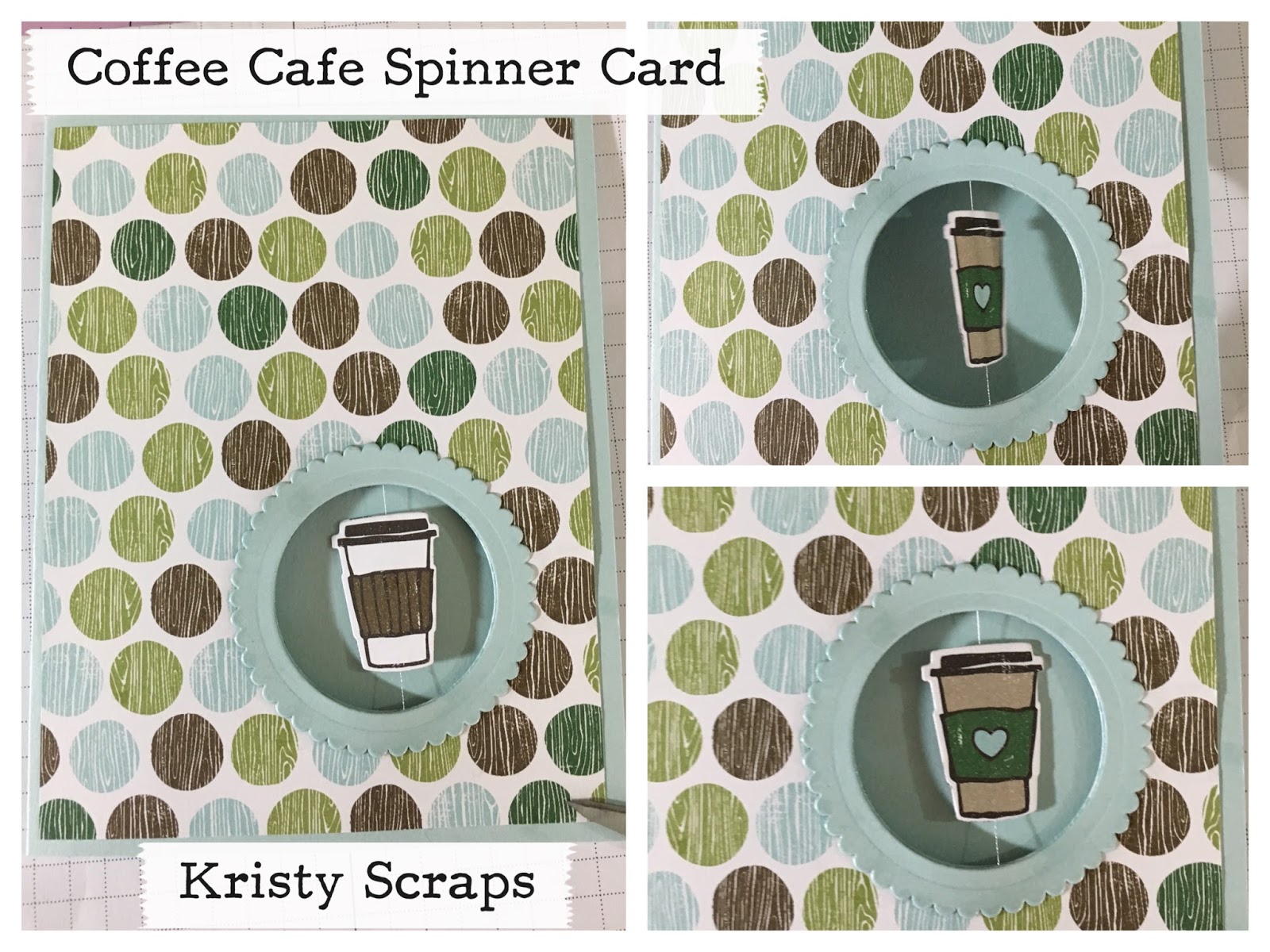 Coffee Cafe Spinner Card--Global Design Project #090