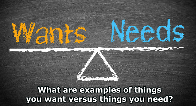 RoomBop Blog: Writing Prompt Visuals: Need vs Want