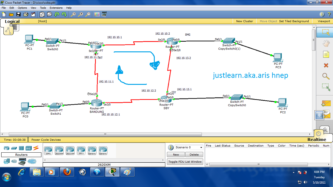 Science Cyber: Configuration Routing Static CISCO with CLI (4 Router ...