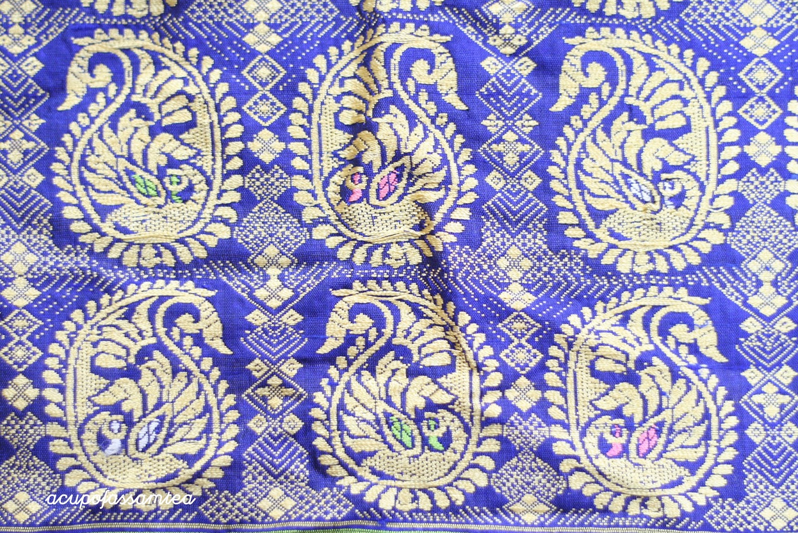 Five Assamese motifs or designs in Assamese weave