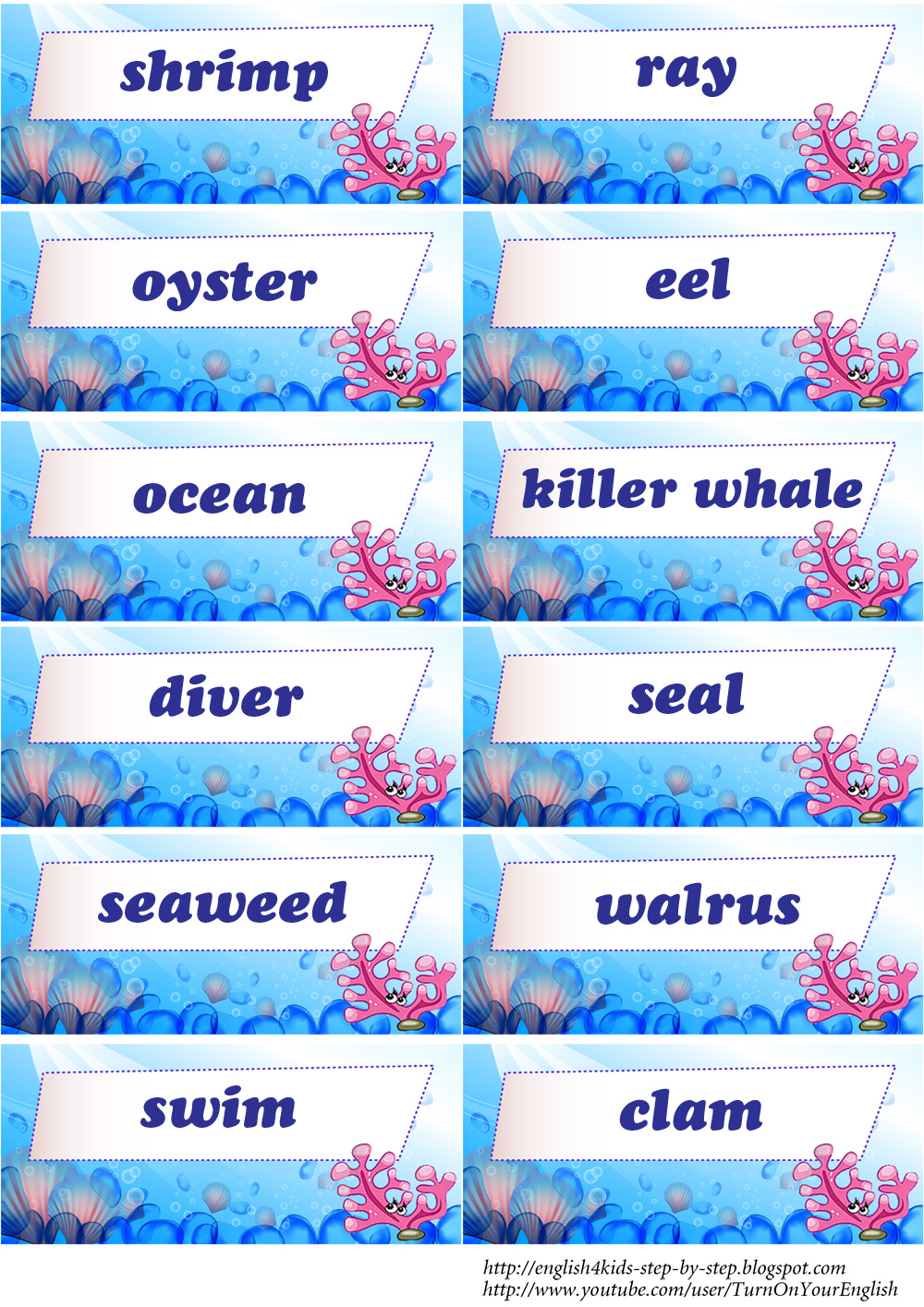 English for Kids Step by Step: Deep in the Ocean, Deep in the Sea ...