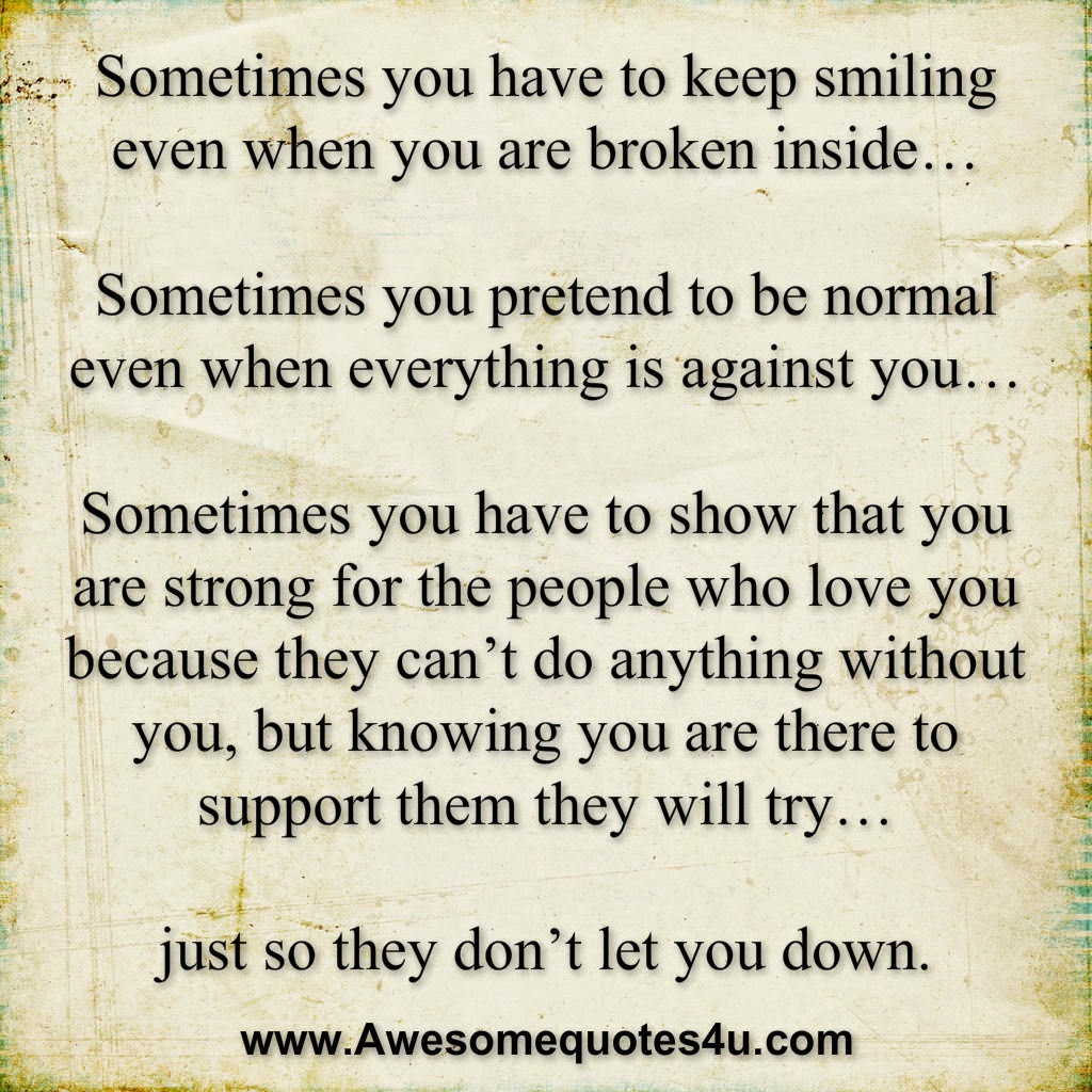 Smiling On The Inside Quotes