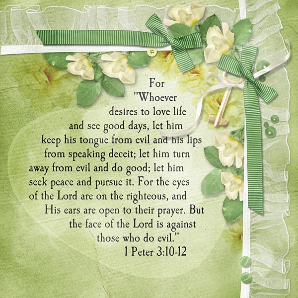 Layout for Today: Turn From Evil and Do Good