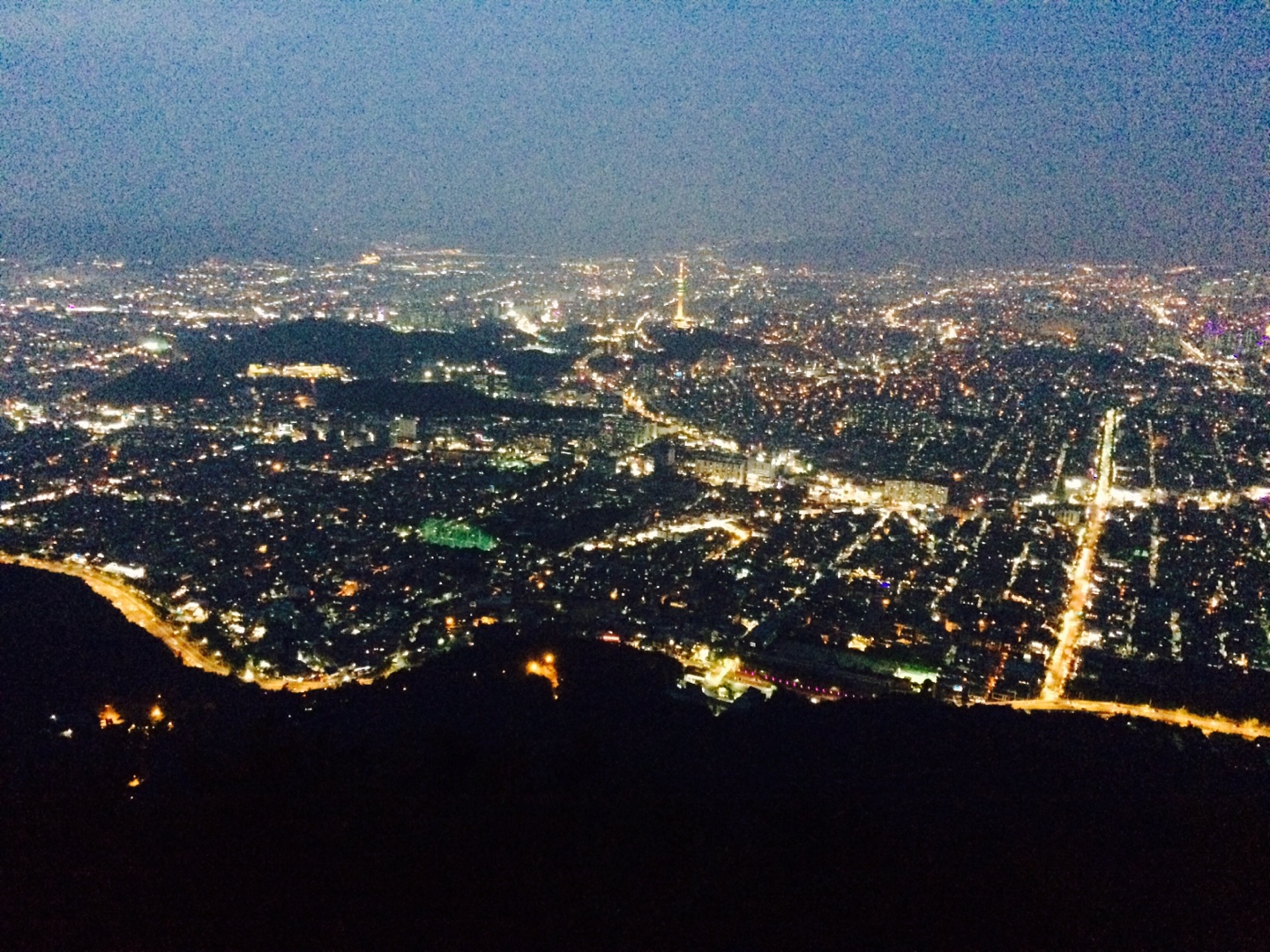 Night Scenery in Korea - Scenic Summer Night View from Apsan Mountain ...