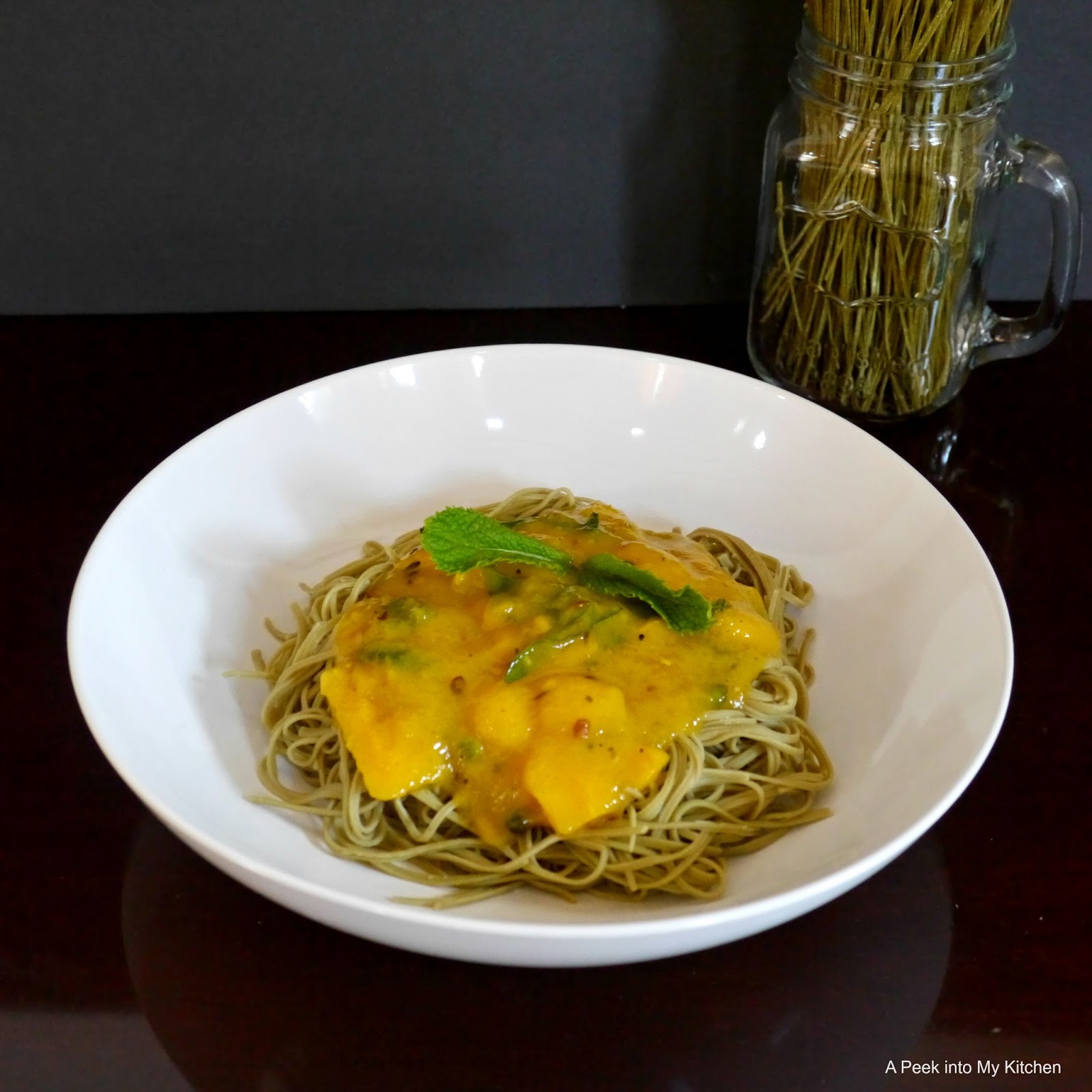 A Peek into My Kitchen: Coconut Edamame Spaghetti ~ Day 130