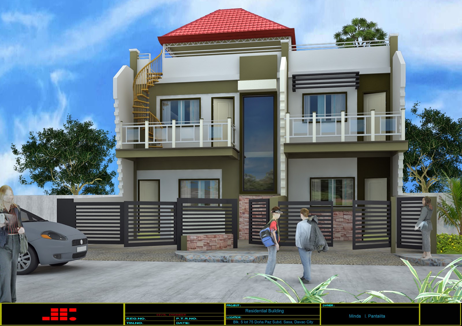 Architectural Designs: Residential House Design with Floor Plan