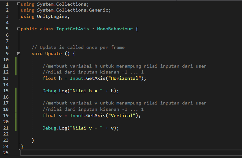 Tutorial Unity – Perbedaan Input GetAxis dan Input GetAxisRaw - Unity Tutorial Indonesia ...