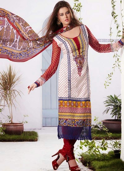 Printed Pakistani Cotton Suits | Pakistani Cotton Shalwar Kameez ...