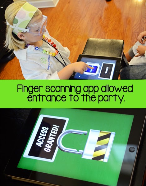 TPcraft.com: Finger Scanning App for Mad Science Party