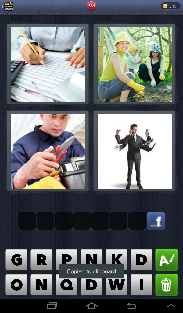 4 Pictures 1 word answers and help