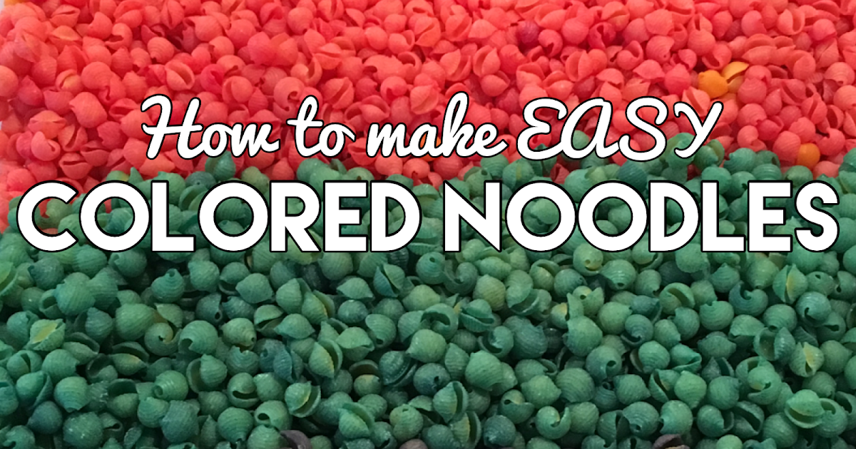Colored Noodles Tutorial