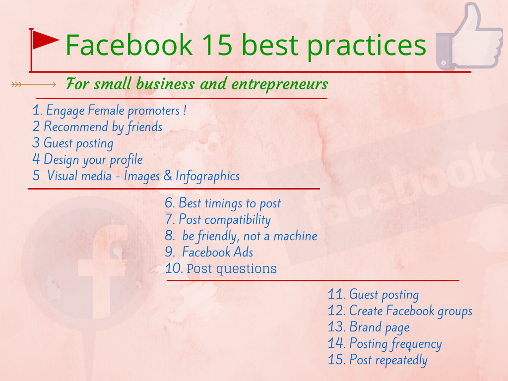 Facebook Best Practices Infographic