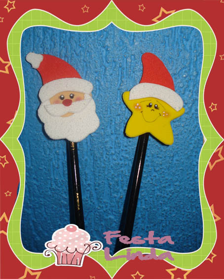 Professora criativa: Lápis decorado com o tema Natal