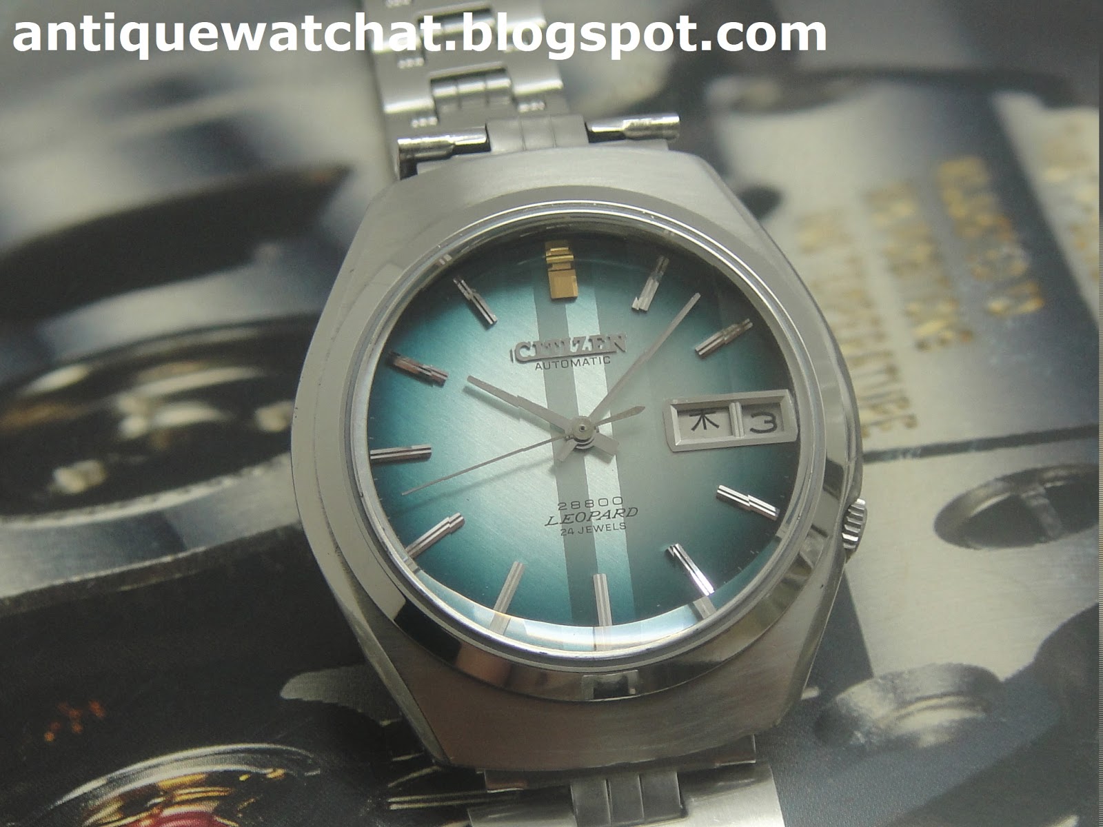 Antique Watch Bar: CITIZEN LEOPARD 28800 24 JEWELS AUTOMATIC CTZ182 (SOLD)