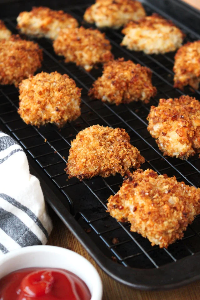 Crispy Parmesan Ranch Chicken Nuggets | The Two Bite Club