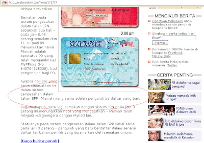 Double - Y: UPDATE : Malaysiakini Pembohong Mismah BUKAN PENGUNDI