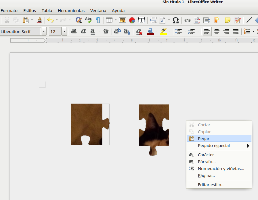 Cotidiana Place: Puzle (puzzle) con GIMP y Writer, y mucho más