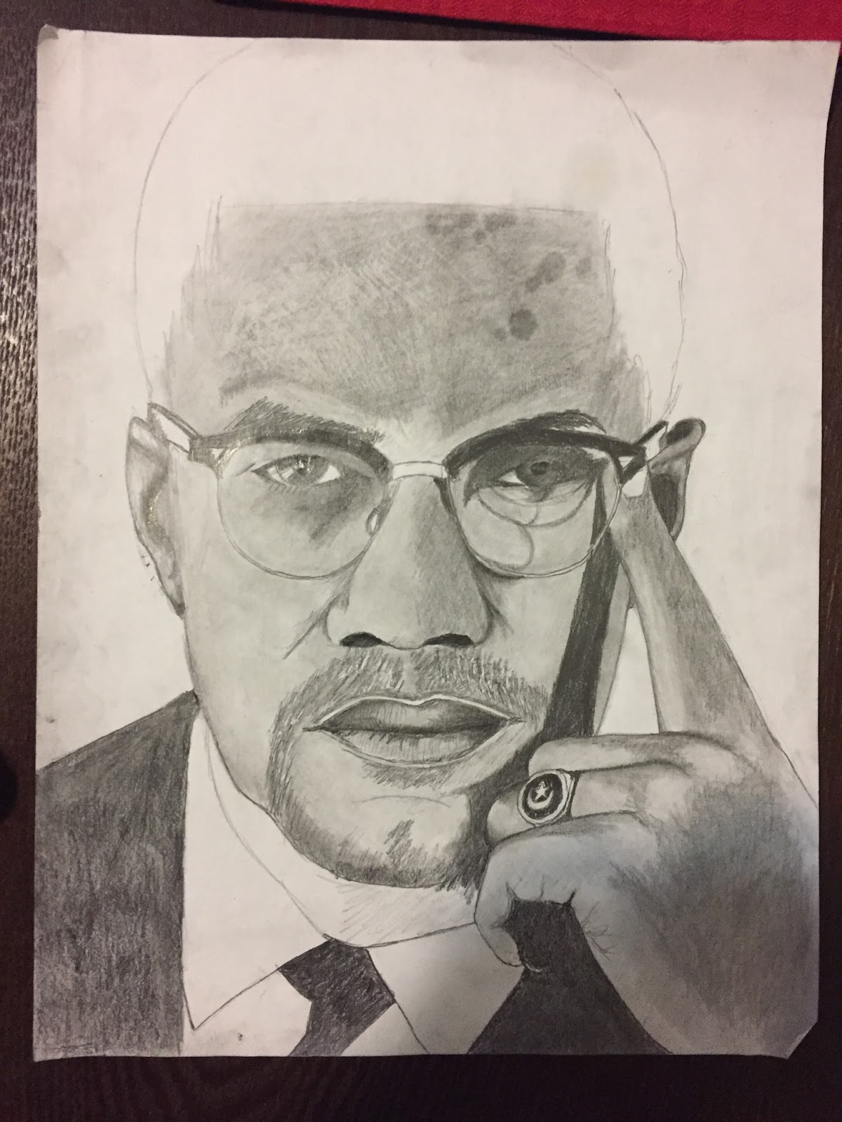 PORTRAIT: MALCOLM X 1960 (Pencil/Graphite) [SOLD]