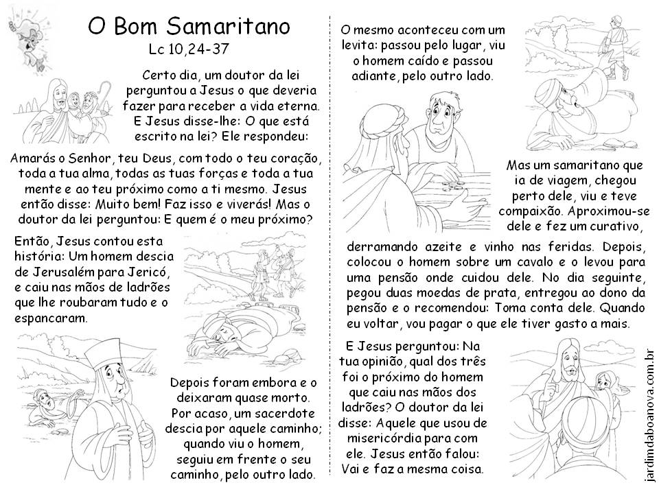Crescer, aprender e sorrir! : Parábola do bom samaritano