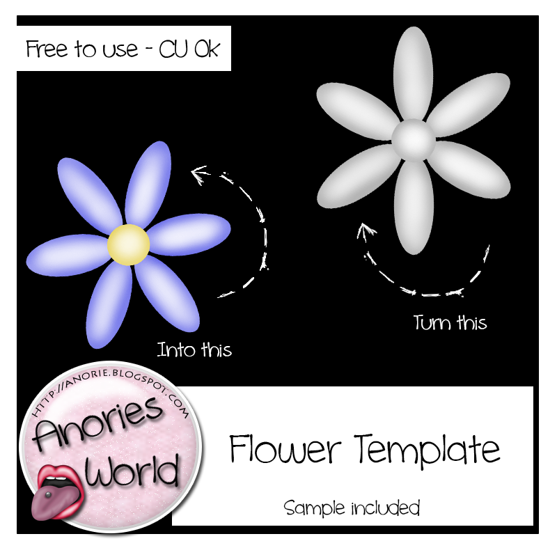 Designz by Anorie: Flower Template