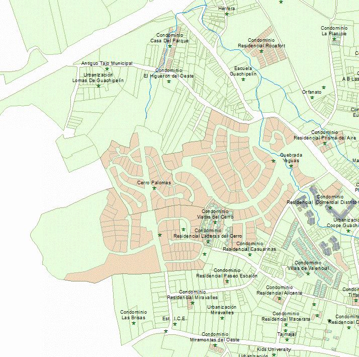 Escazu News: Mapa General del Cantón de Escazú,( Escazu Centro, San ...