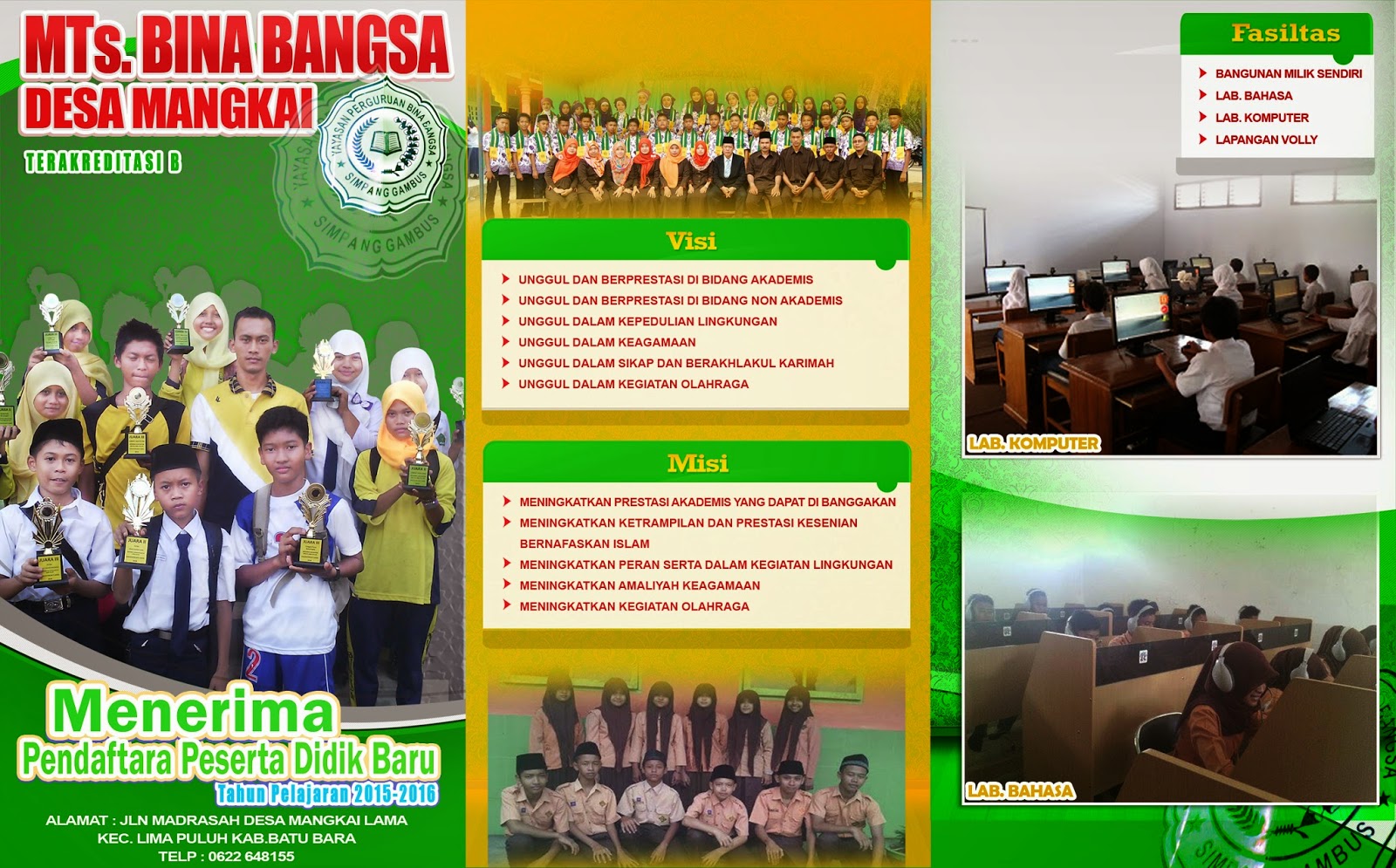 Desain Brosur PPDB ukuran A4 lipat 3 dua sisi | JASA DESAIN DAN CETAK