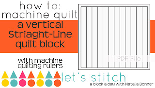 Piece N Quilt: How to: Machine Quilt a Vertical Straight Line Motif on ...