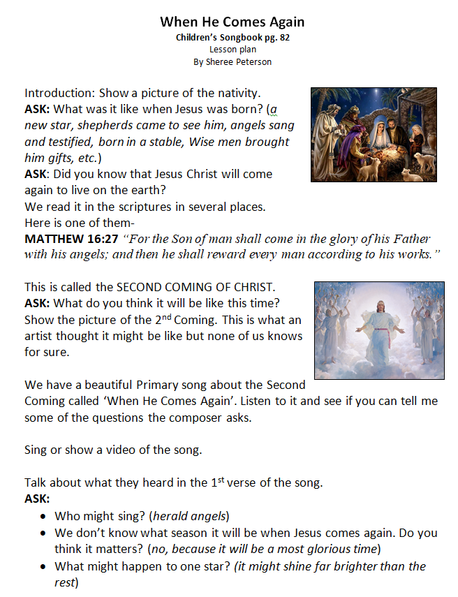 The Primary Pad: When He Comes Again