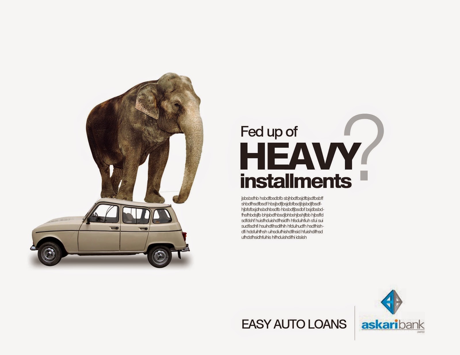 creative advertising ideas: easy car loan advertisement idea