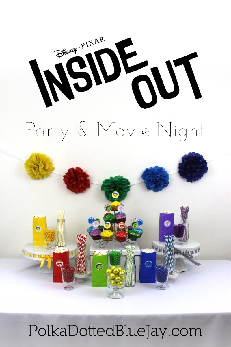 Inside Out Party and Movie Night - Polka Dotted Blue Jay
