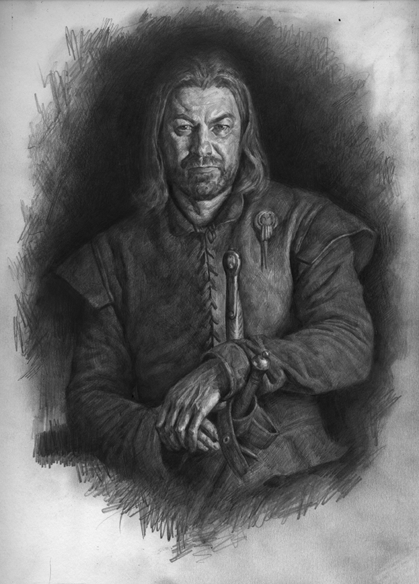 Ned Stark, Graphite, 9x12 : r/Art