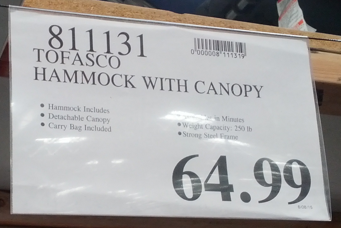 Tofasco Hammock with Canopy | Costco Weekender